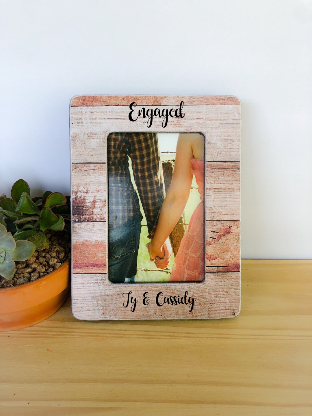 We're Engaged Frame Engagement Gift Proposal Frame Personalized ...