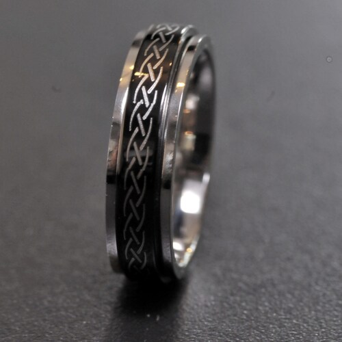 Faceted Damasteel Damascus Dense Twist Pattern Ring | Etsy