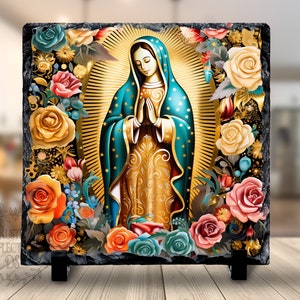 OUR LADY of GUADALUPE Slate, Great Religious Gift, Christian Keepsake ...