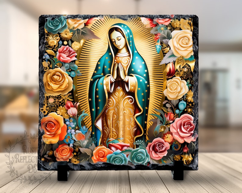 OUR LADY of GUADALUPE Slate, Great Religious Gift, Christian Keepsake ...
