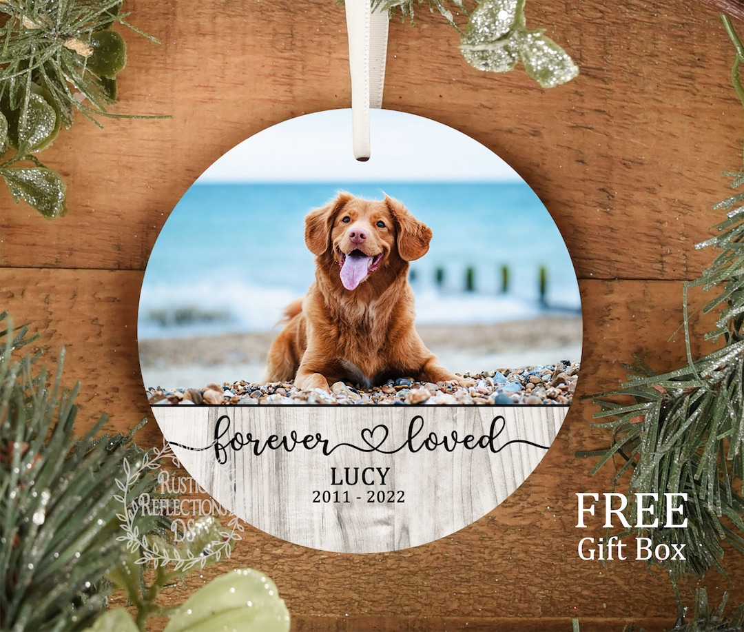 DOG MEMORIAL Gift Personalized, Dog Photo Gift, Pet Lover Gift, Forever ...