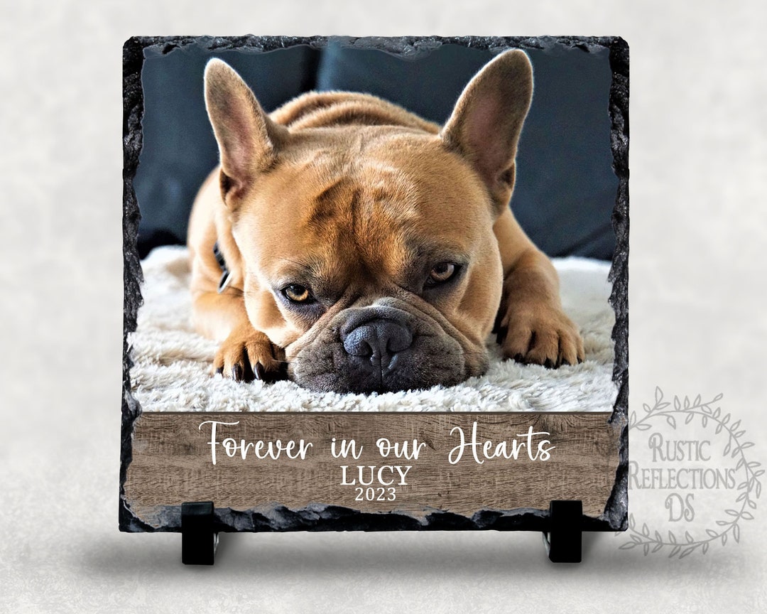 PERSONALIZED Pet Memorial Slate, Forever in Our Hearts, Pet Loss, Cat ...