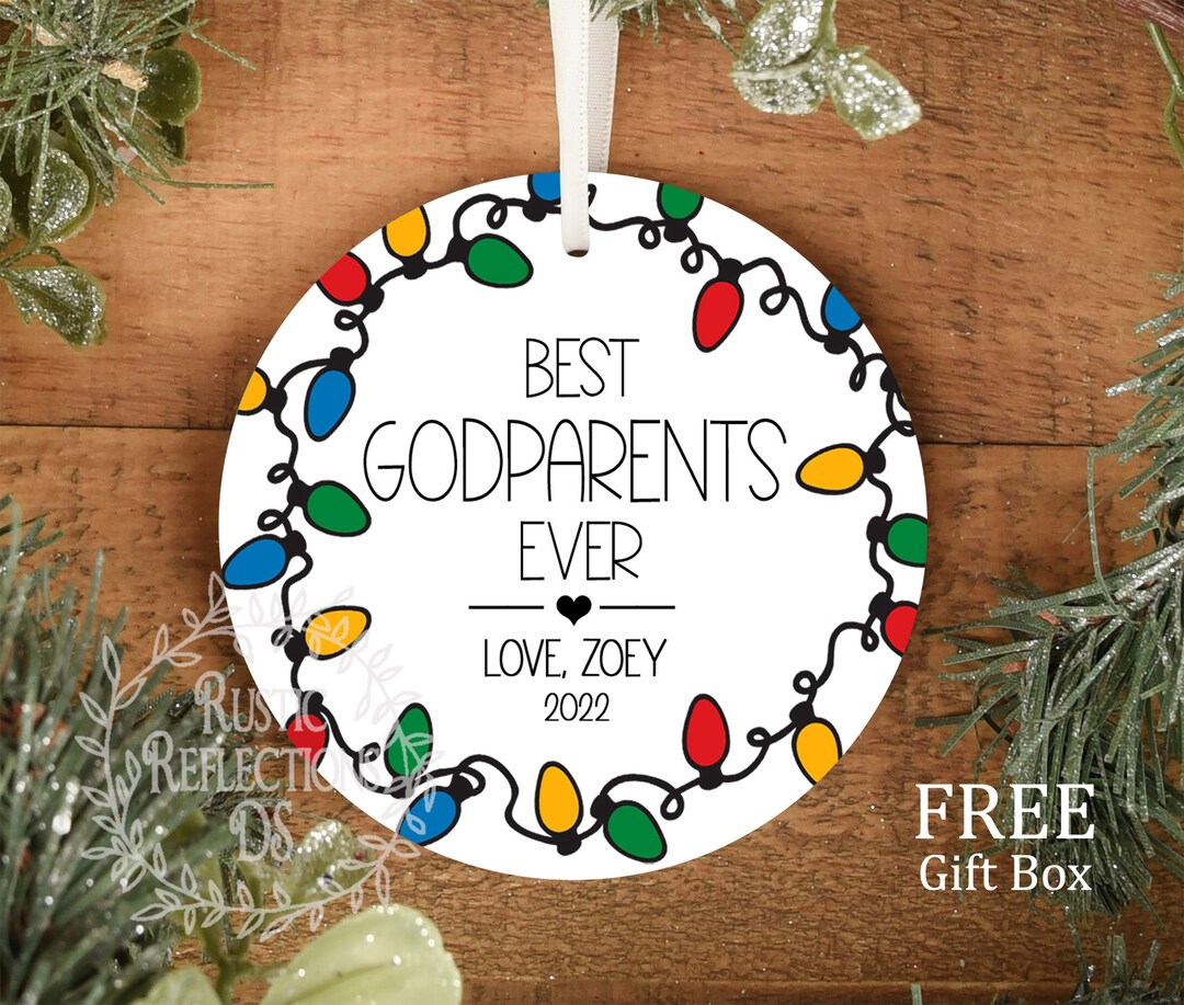PERSONALIZED GODPARENTS Christmas Gift, Best Godmother Ever, Gift to ...