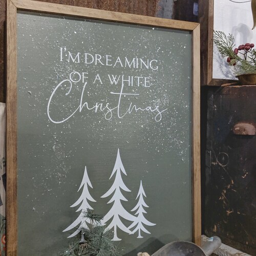 Holiday Wood Signs White Christmas Wood Sign Farmhouse - Etsy