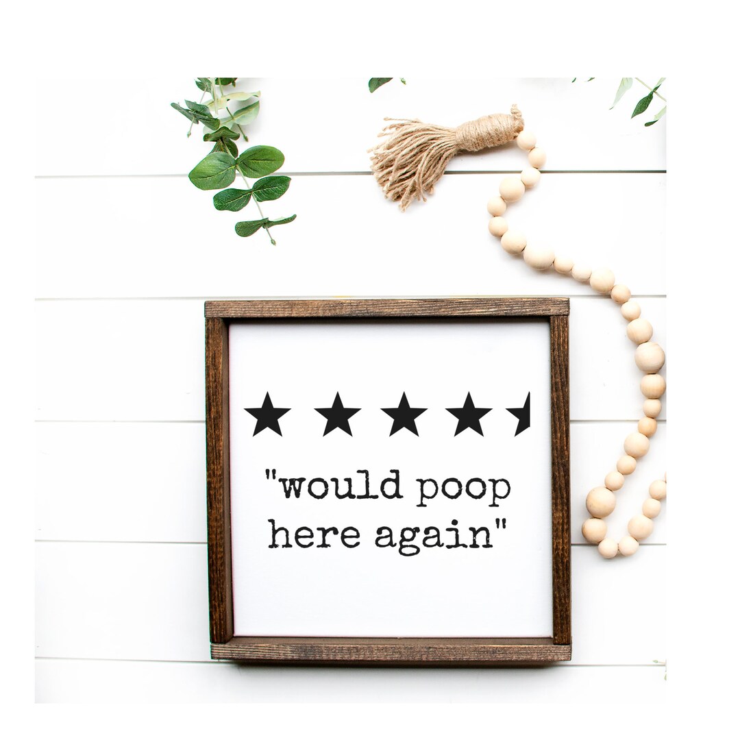 Would Poop Here Again Sign, Funny Poop Signs, Funny Poop Bathroom Sign ...