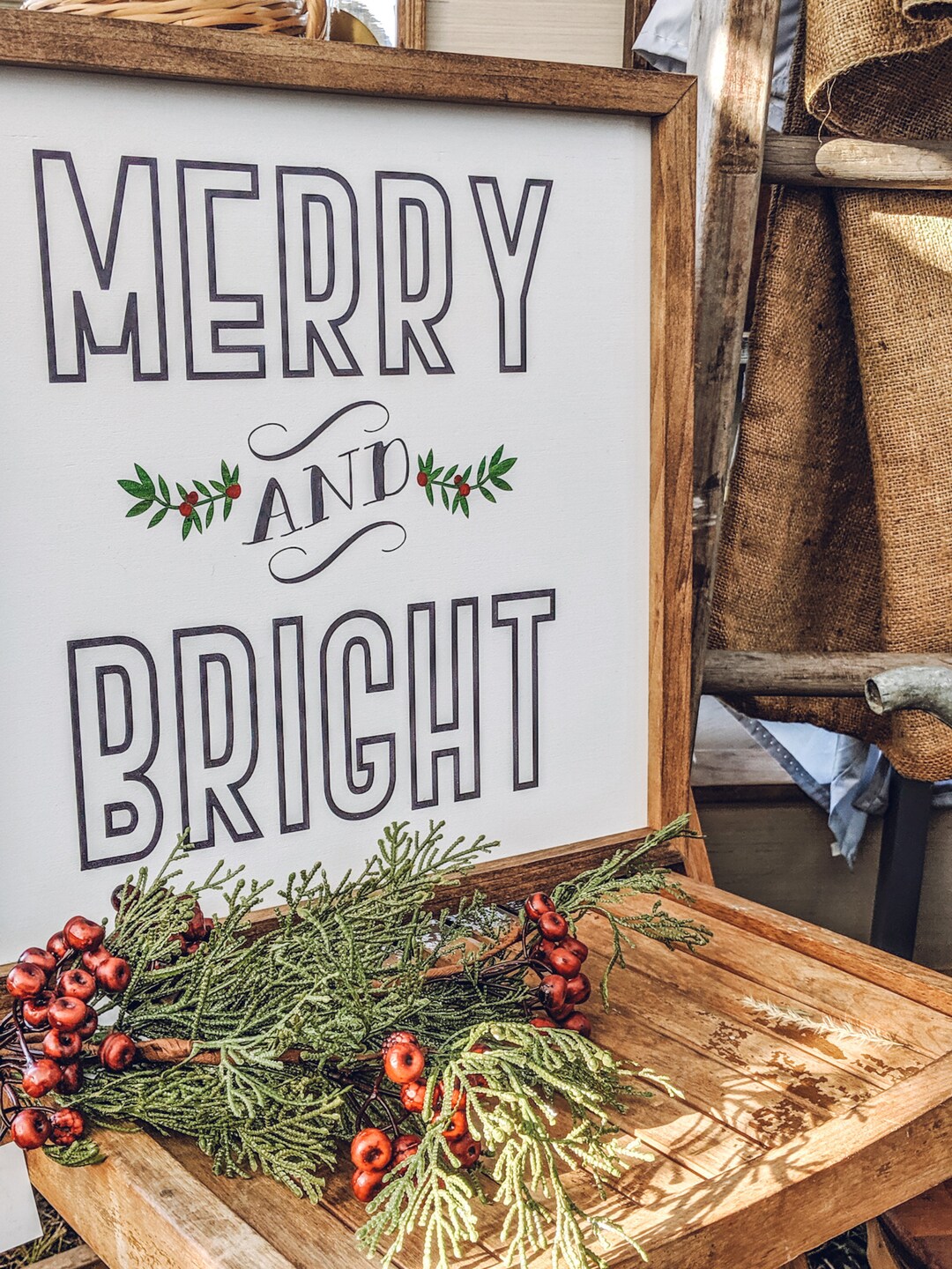 Farmhouse Christmas Sign | Farmhouse Holiday Wall Decor | Holiday ...