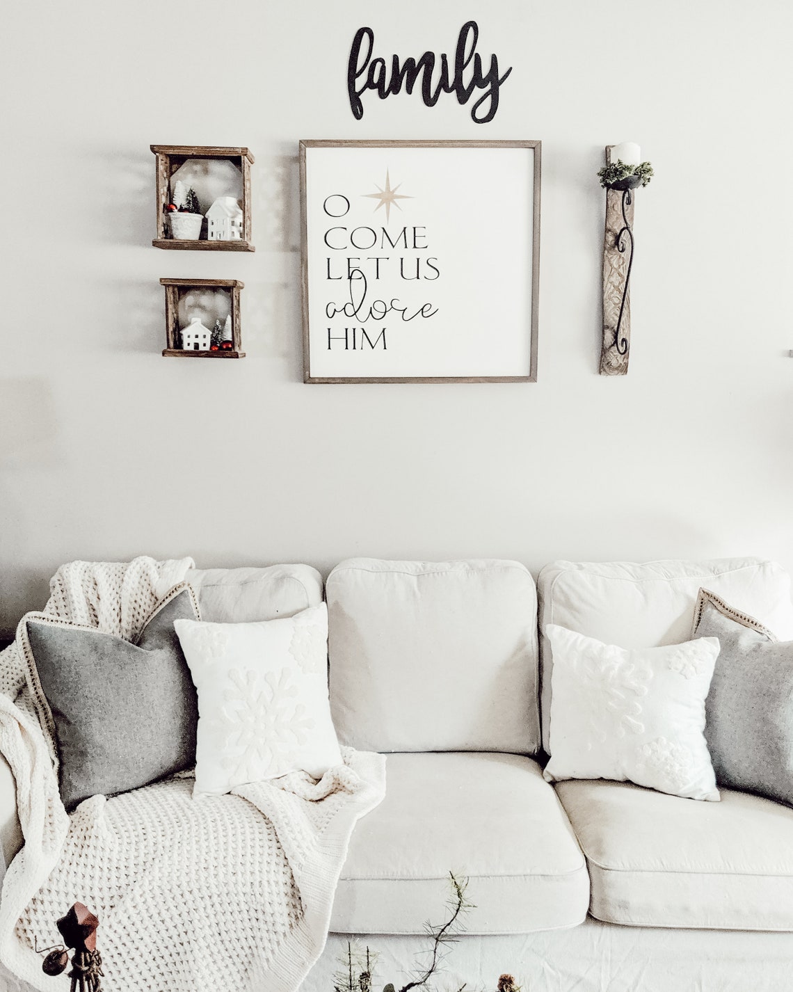 Large Christmas Sign | Farmhouse Holiday Signs | Christmas Hymn Decor ...