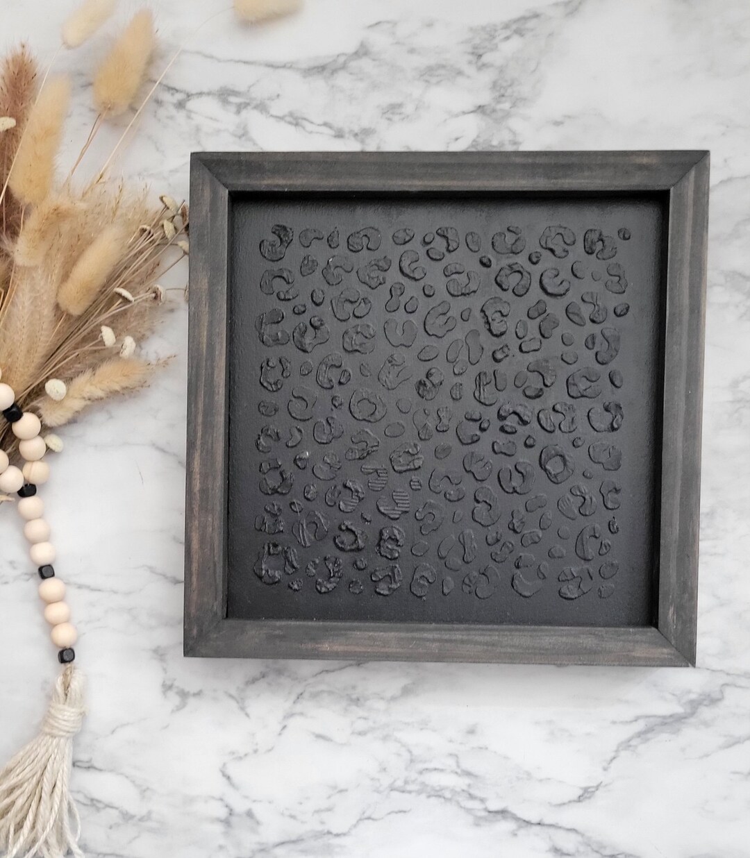 Framed Textured Art, Texture Painting, Leopard Print Wall Decor ...