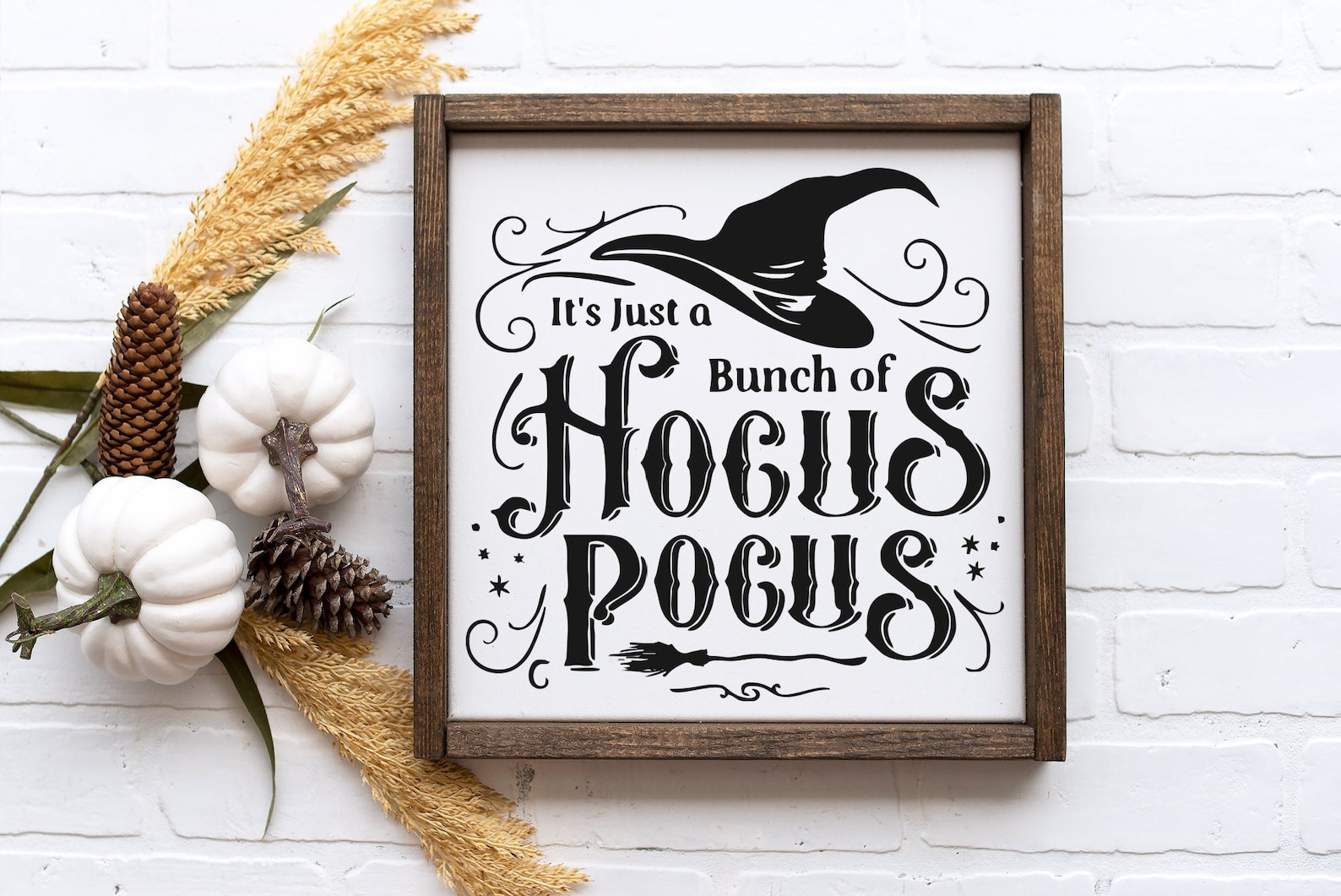 Its Just a Bunch of Hocus Pocus Wood Sign Wood Halloween - Etsy