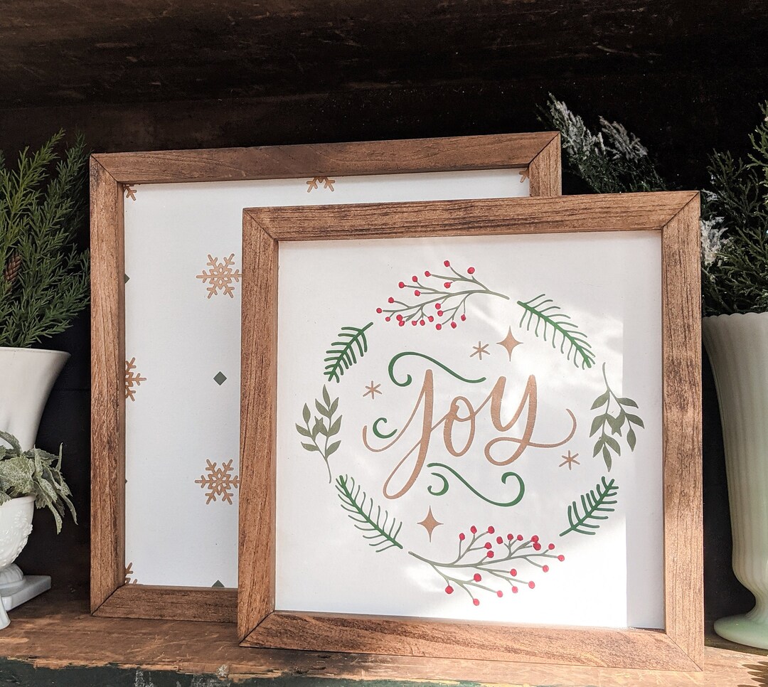 Joy Wood Sign, Joy Christmas Sign, Holiday Decor Signs, Farmhouse ...