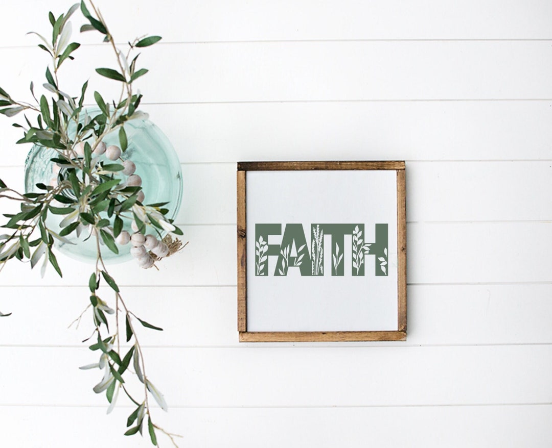 Faith Wood Signs, Inspirational Sign, Encouragement Gift, Inspirational ...