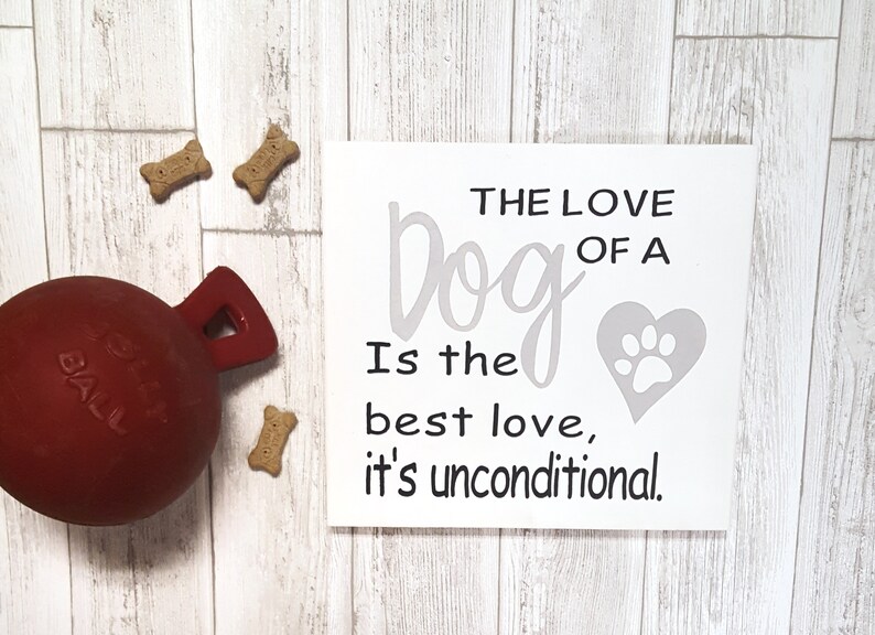 The Love of a Dog Sign - Dog Sign - Dog Love Sign - Farmhouse Style ...