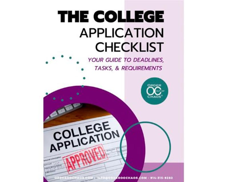 PRINTABLE Eguide: the College Application Checklist. Your Guide to ...