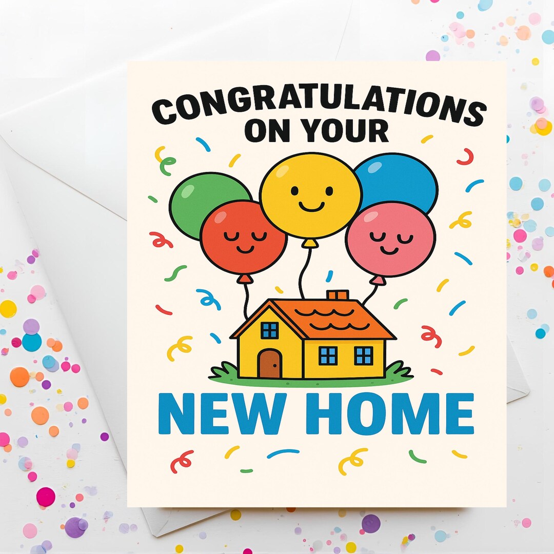 New Home Card, Housewarming Greeting Card (digital Download) - Etsy