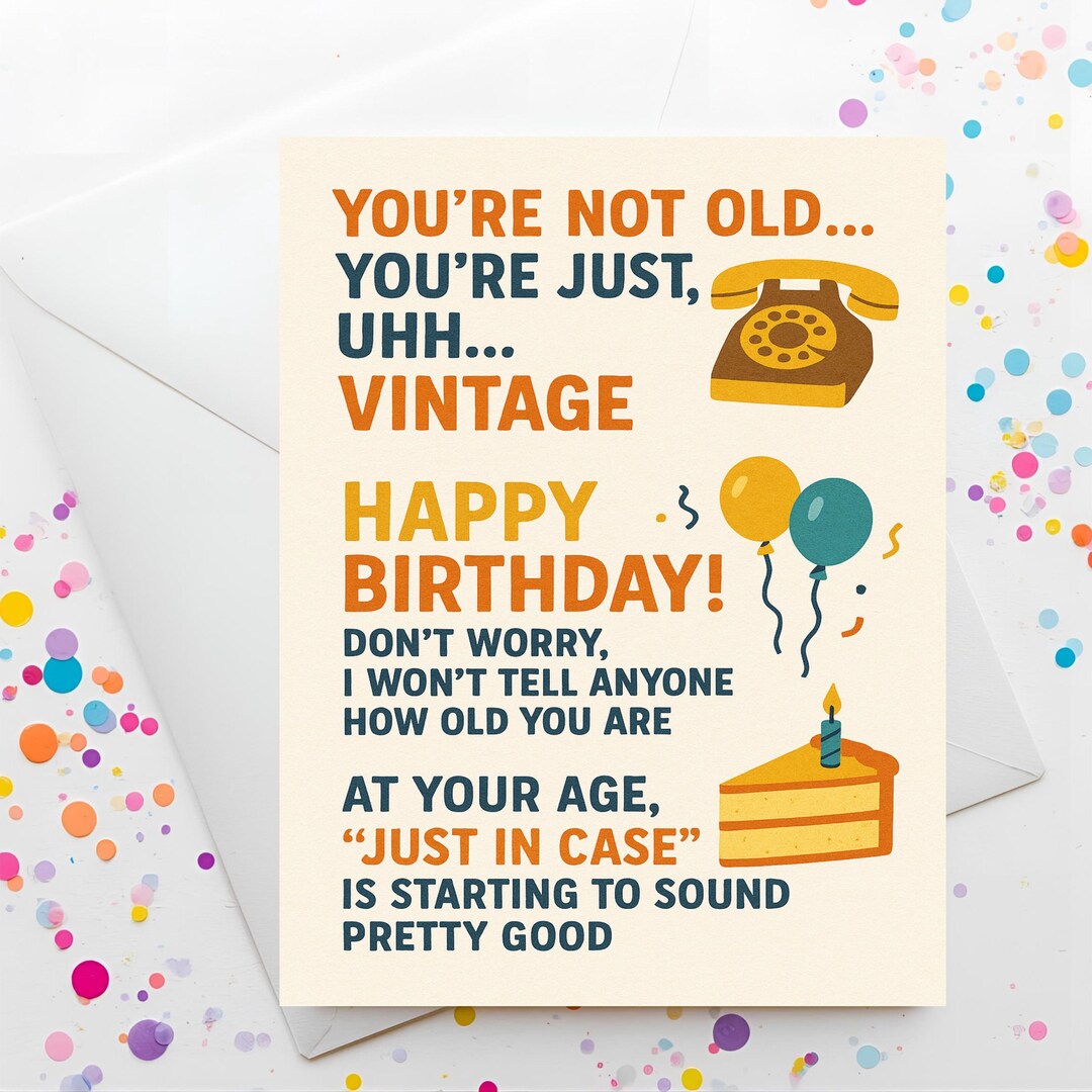 Vintage Card Printable Birthday Card With Happy Birthday Vintage ...