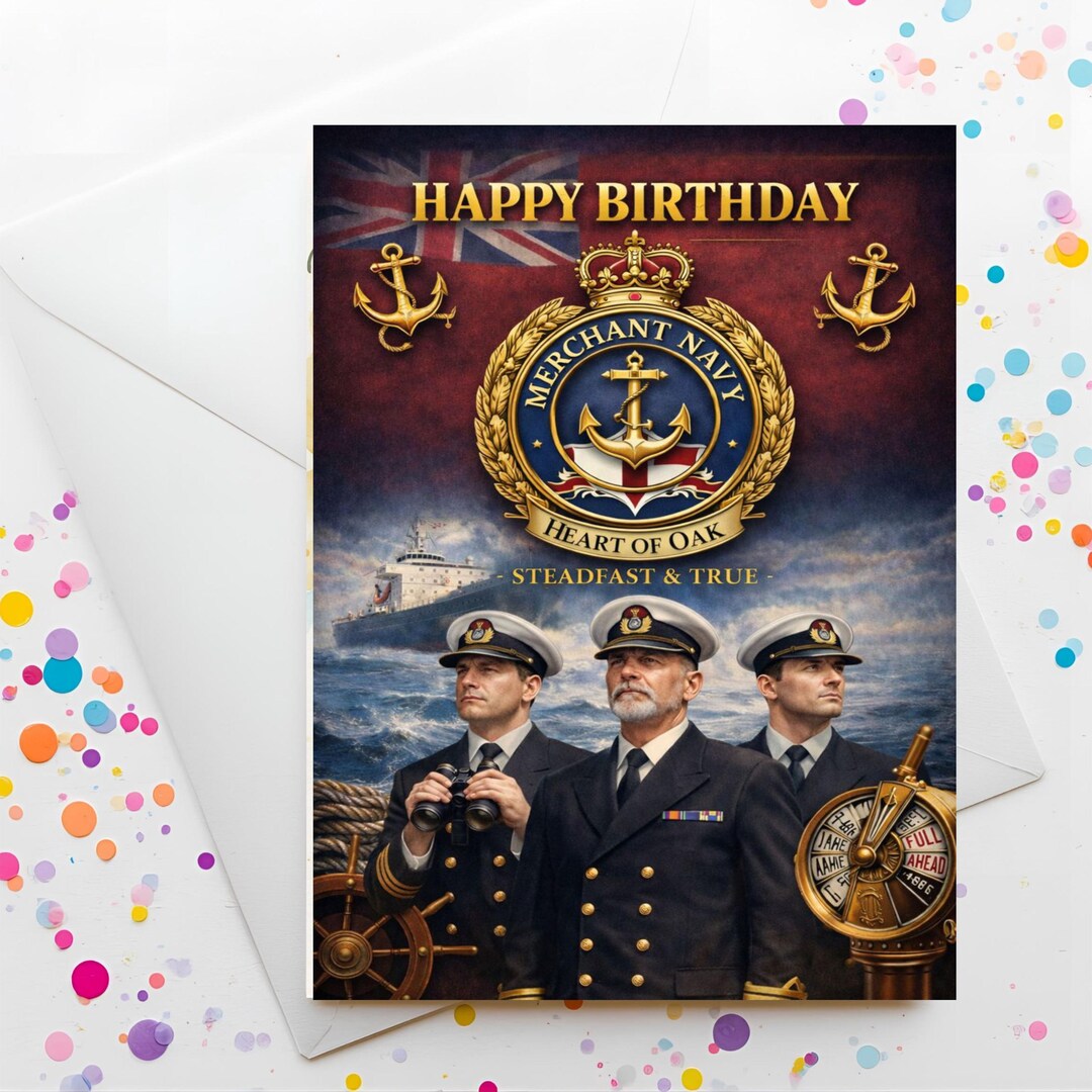 Merchant Navy Birthday Card, 5x7 Printable (digital Download) - Etsy