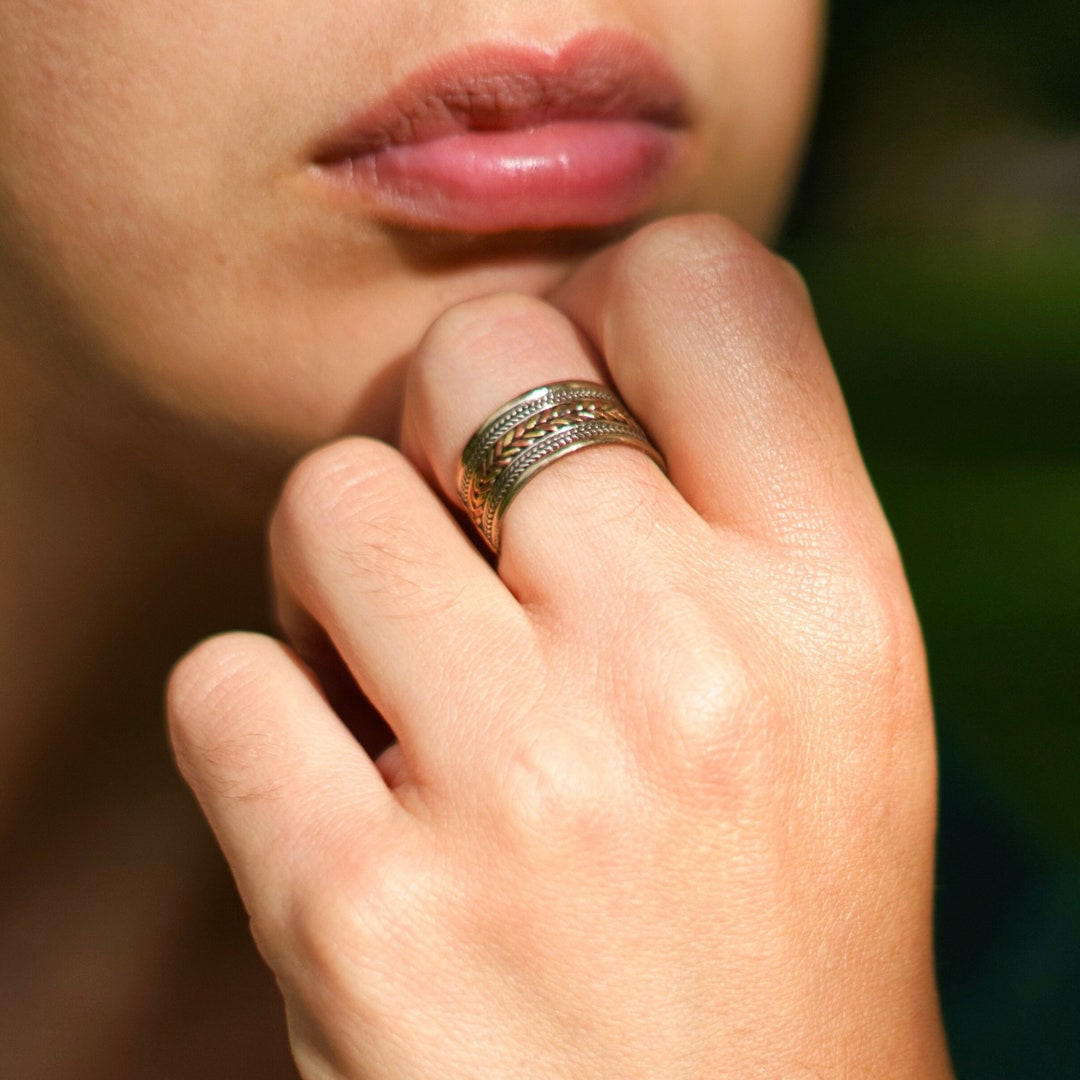 Ethnic Band Ring Made in Nepal / Bohemian Nepali Ring / Hippie Boho ...