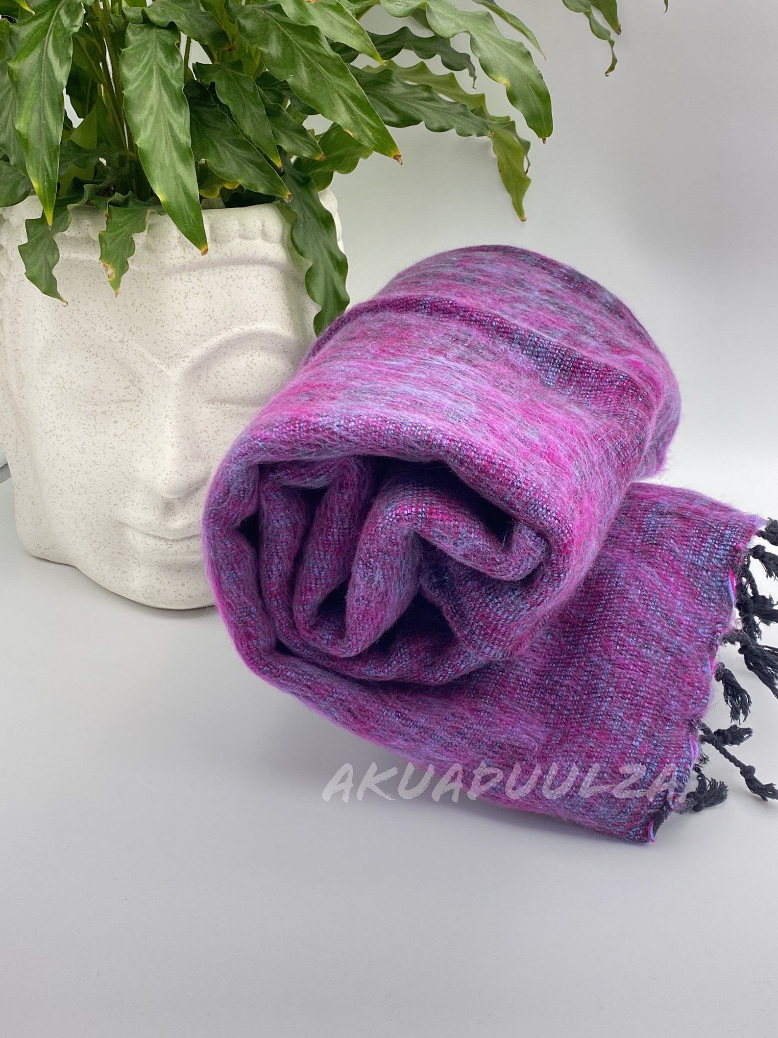 PASTEL PURPLE Yak Wool Nepalese Scarf / Himalayan Hand Loomed Shawl ...