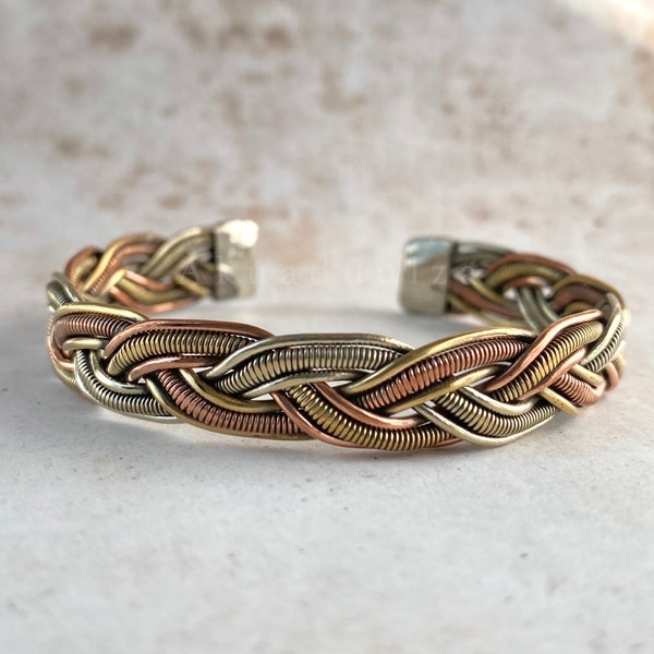 Tibetan Three Metal Bracelet - Etsy