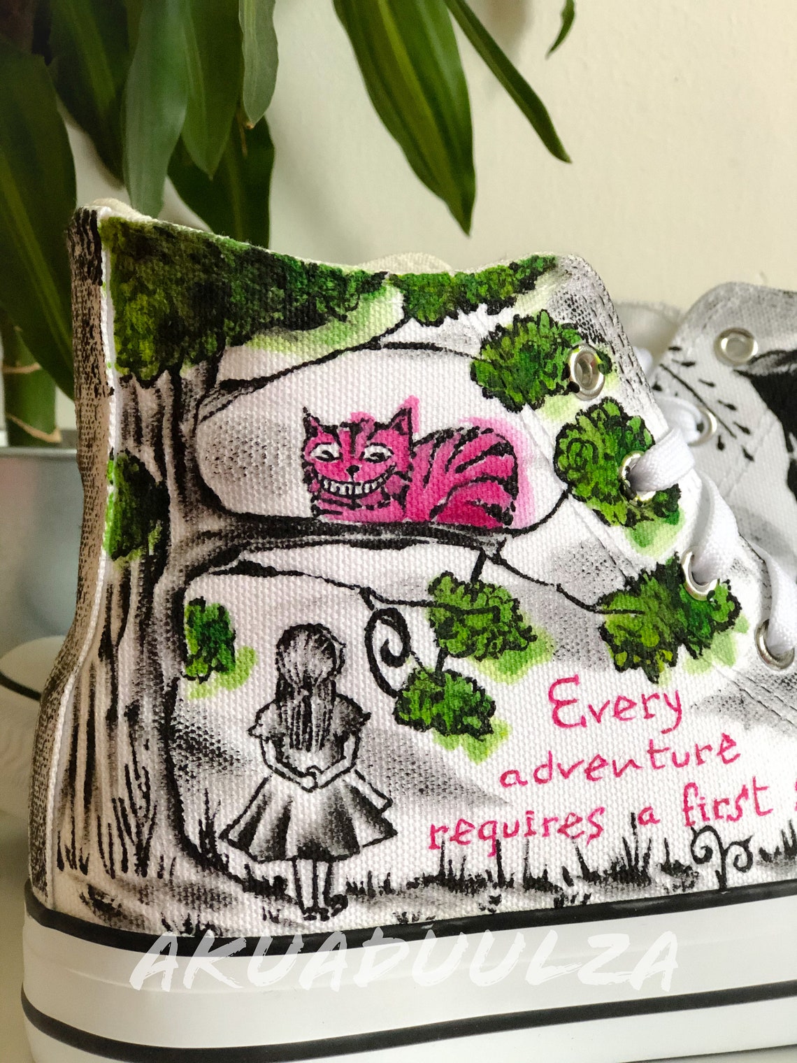 Alice in Wonderland Custom Trainers / Hand Painted Custom | Etsy