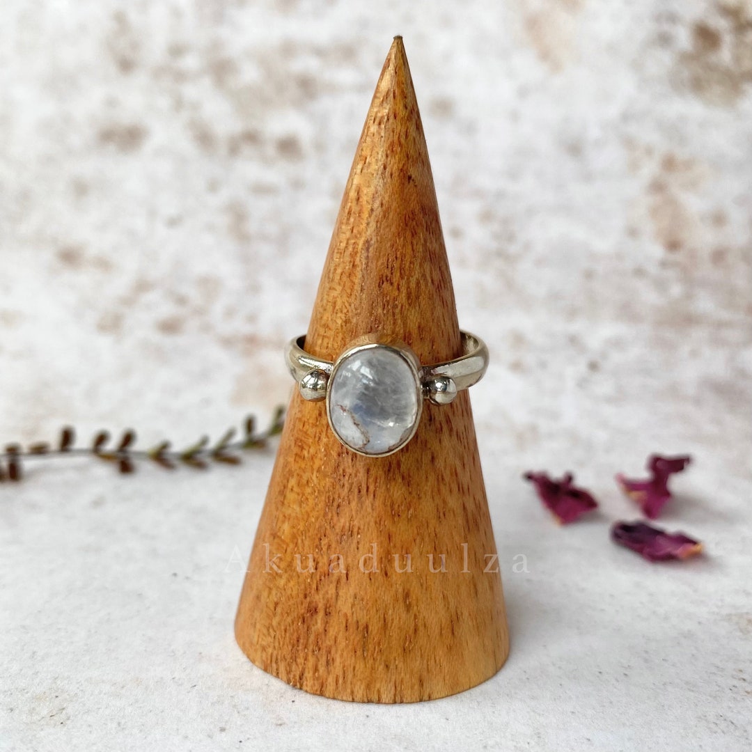 Moonstone Oval Ring / Handmade in Nepal / Hippie Boho Gifts for Her ...
