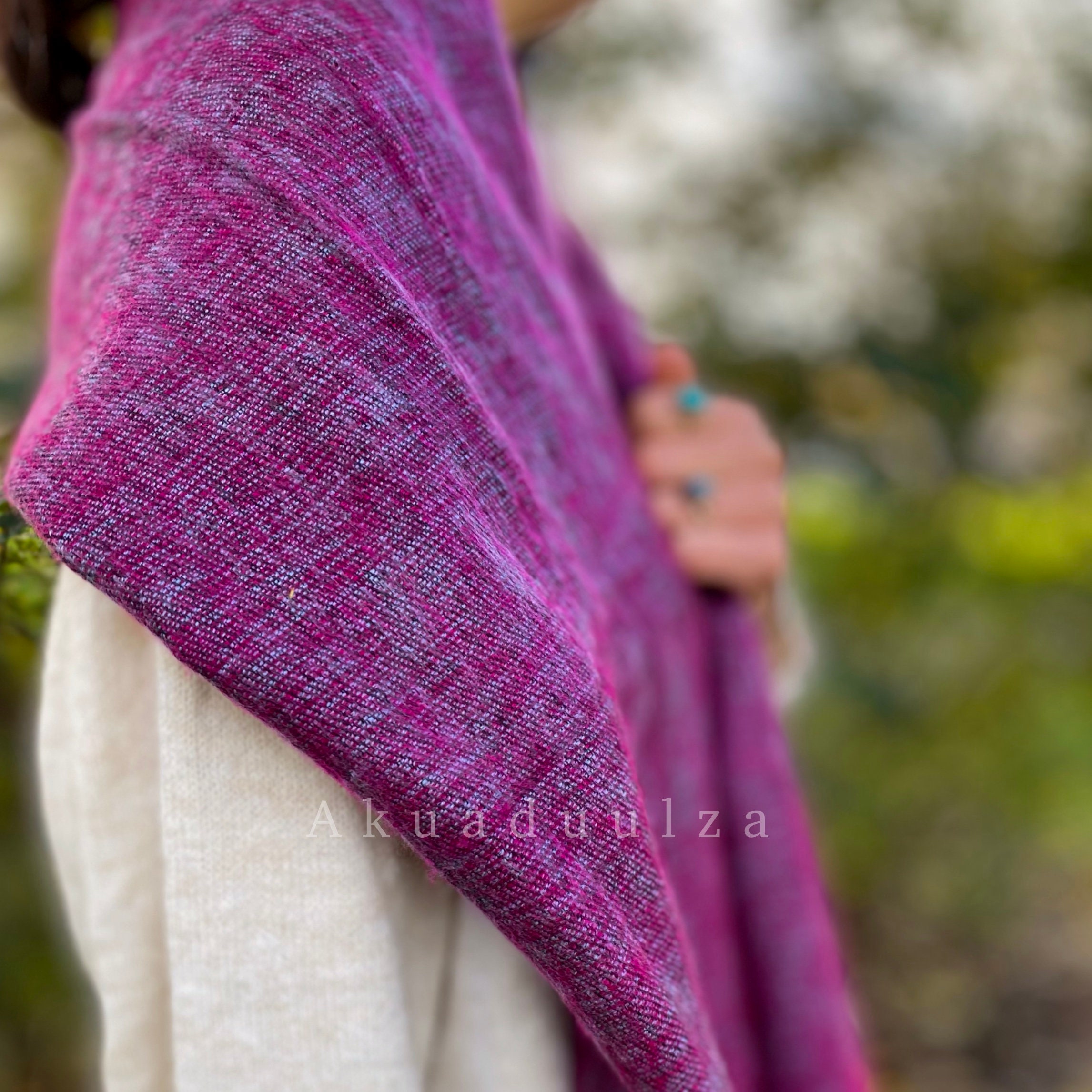 PASTEL PURPLE Yak Wool Nepalese Scarf / Himalayan Hand Loomed Shawl ...