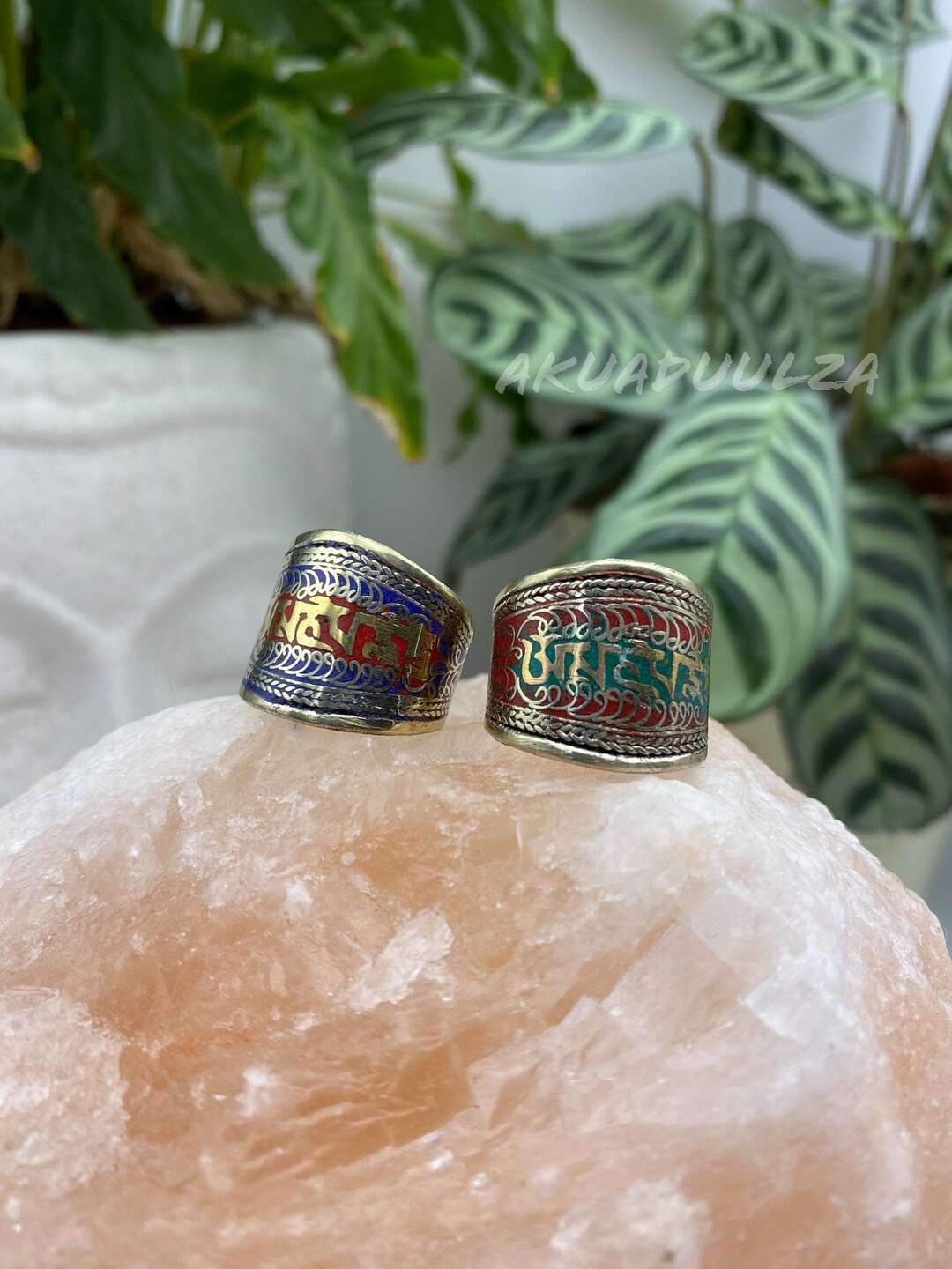 Om Mani Padme Hum Tibetan Ring / Meditation Mantra Ring / Ethnic Ring ...