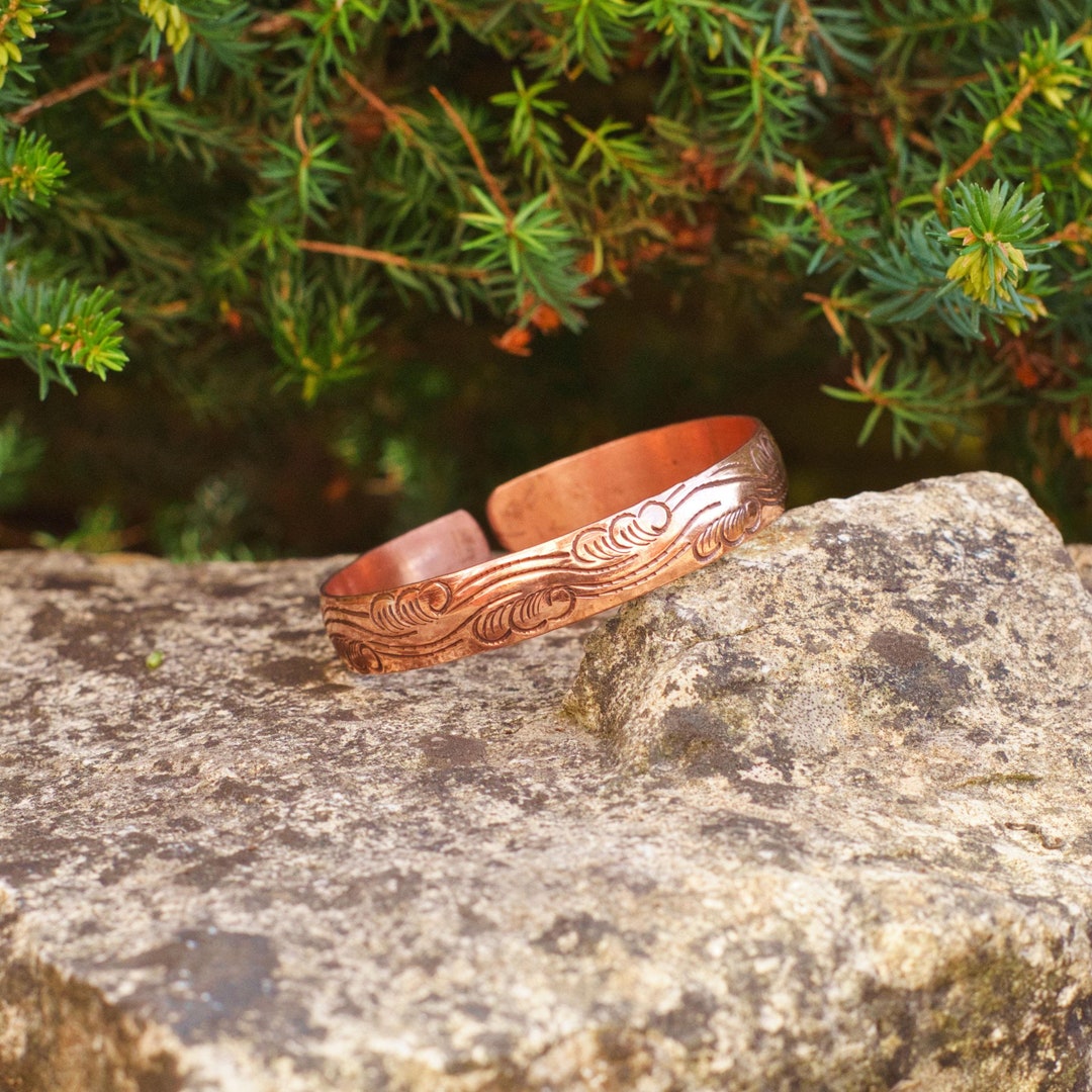 Wind COPPER Adjustable Bracelet | Handmade in Nepal | Pure Solid ...