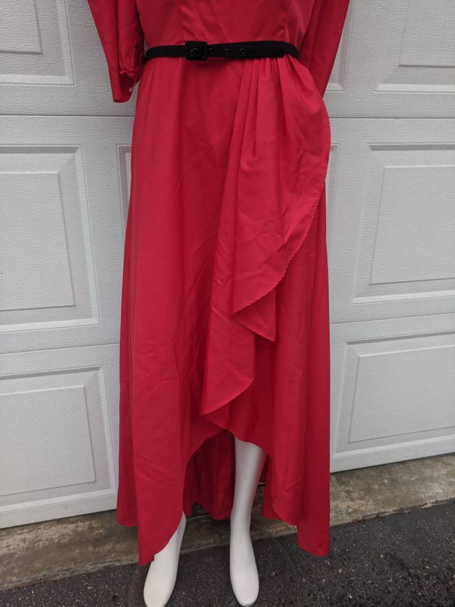 Vintage 1980's Red High Puff Shoulders Bridesmaid Midi - Etsy