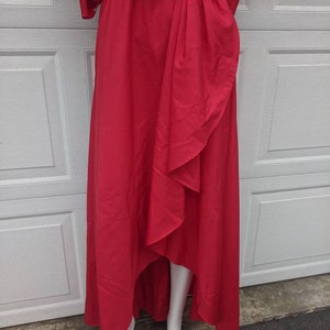 Vintage 1980's Red High Puff Shoulders Bridesmaid Midi - Etsy