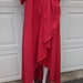 Vintage 1980's Red High Puff Shoulders Bridesmaid Midi - Etsy