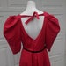 Vintage 1980's Red High Puff Shoulders Bridesmaid Midi - Etsy