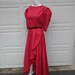 Vintage 1980's Red High Puff Shoulders Bridesmaid Midi - Etsy