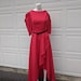 Vintage 1980's Red High Puff Shoulders Bridesmaid Midi - Etsy