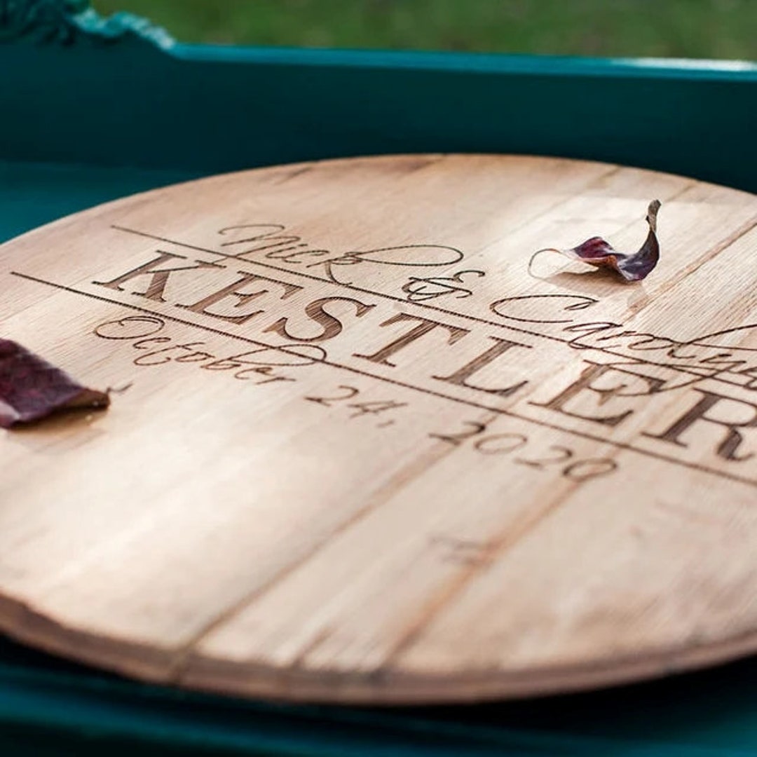 Wedding Guest Book - Barrel Head Guest Book - Barrel Head Sign - Barrel ...