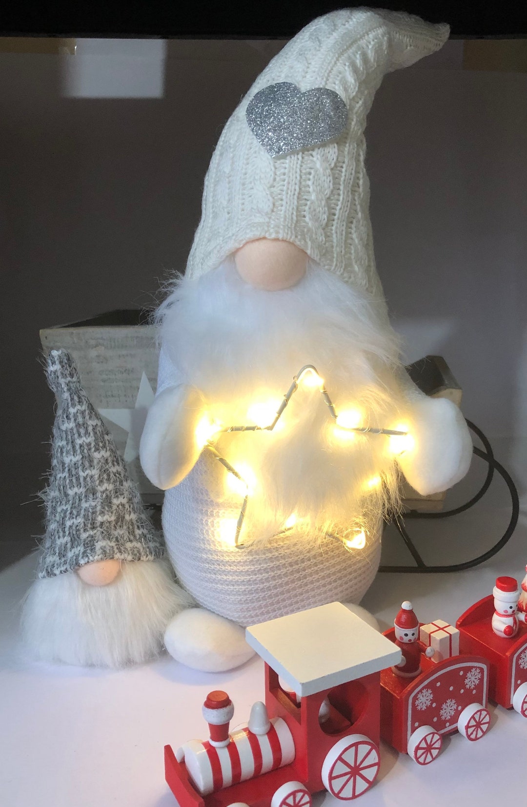 Light up Gonk LED Star Nordic Scandi Christmas Decoration - Etsy UK