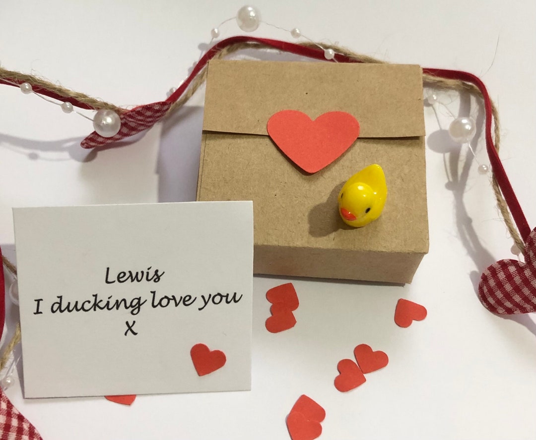 Personalised Duck Gift Romantic Gift for Him or Her I Ducking Love You ...