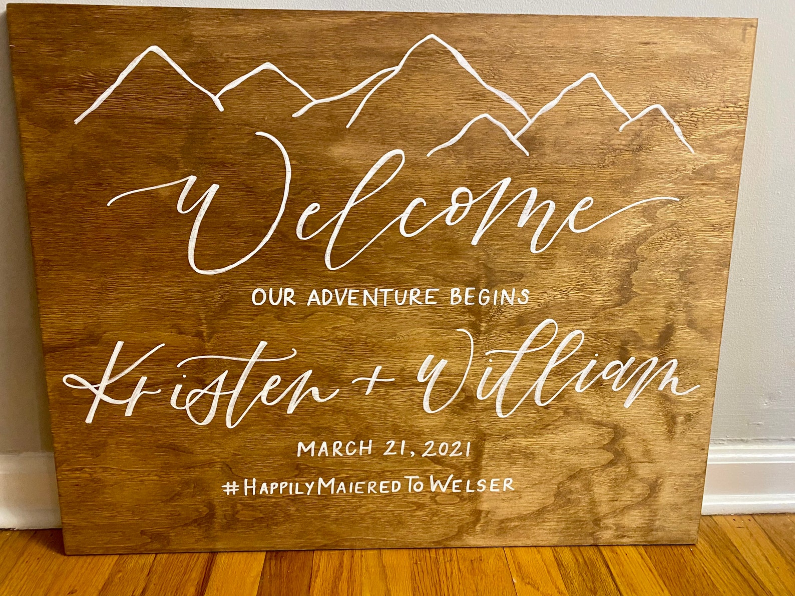 Mountain Welcome Sign Rustic Wedding Sign Rustic Welcome - Etsy