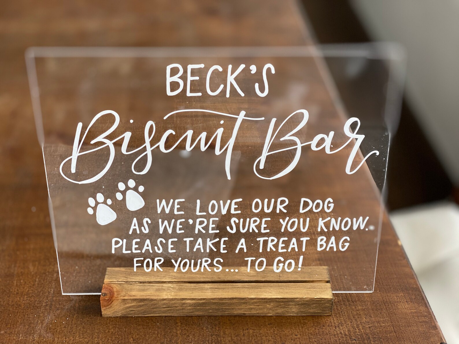 Dog Biscuit Acrylic Wedding Sign Wedding Decor Acrylic Sign - Etsy