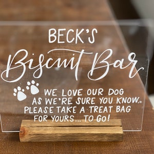 Dog Biscuit Acrylic Wedding Sign; Wedding Decor; Acrylic Sign; Wedding ...
