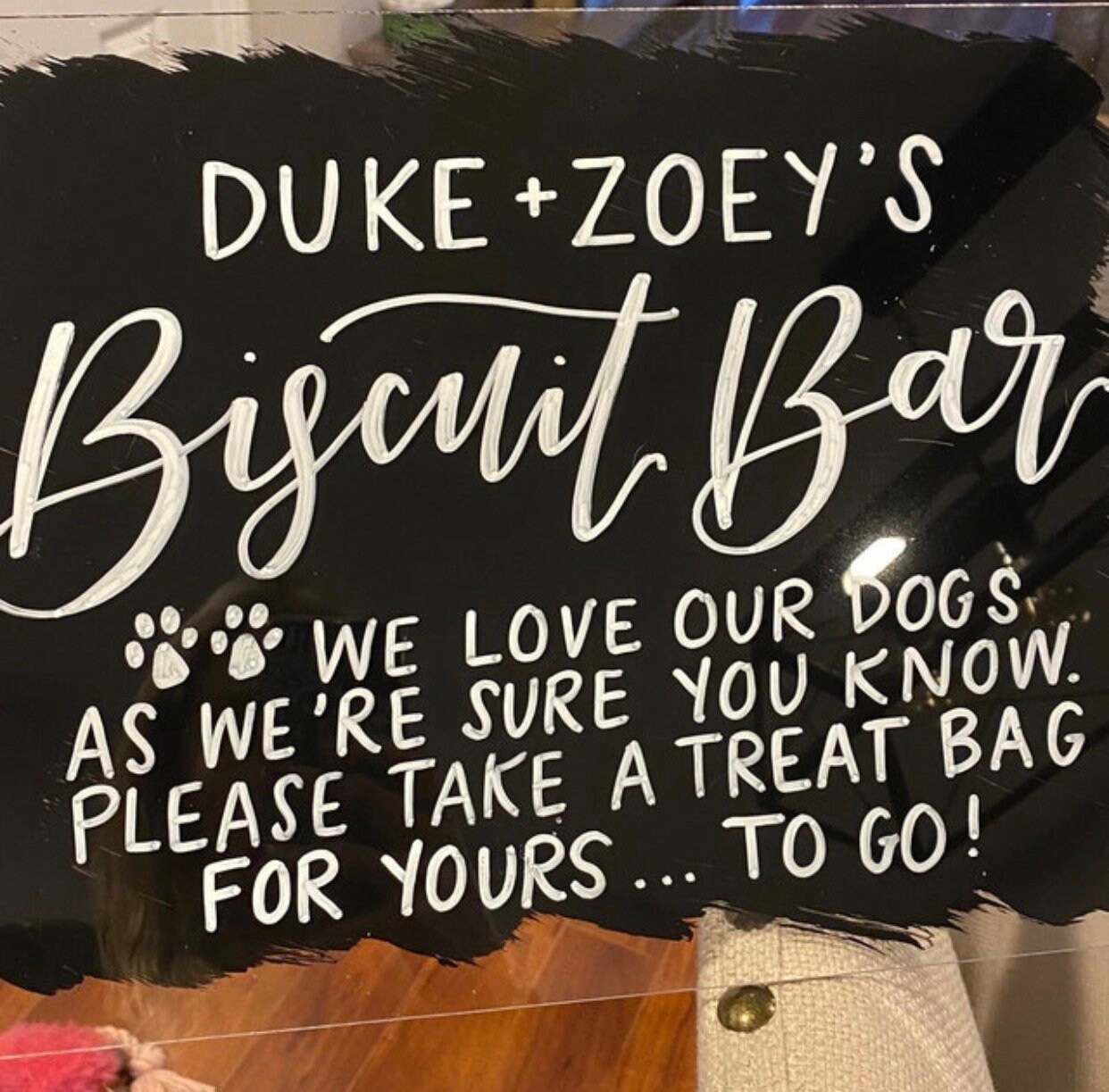 Dog Biscuit Acrylic Wedding Sign Wedding Decor Acrylic Sign | Etsy