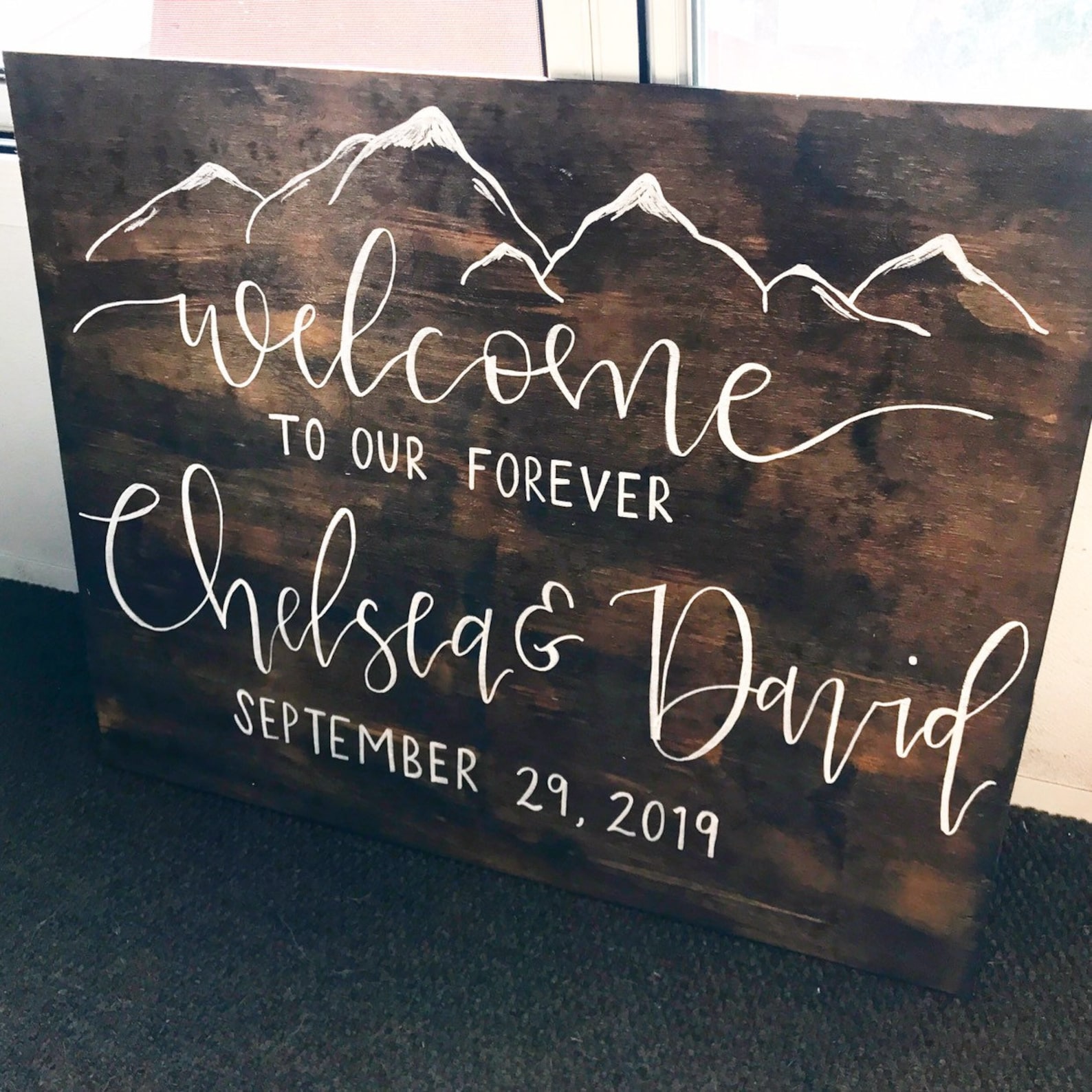 Mountain Welcome Sign Rustic Wedding Sign Rustic Welcome - Etsy