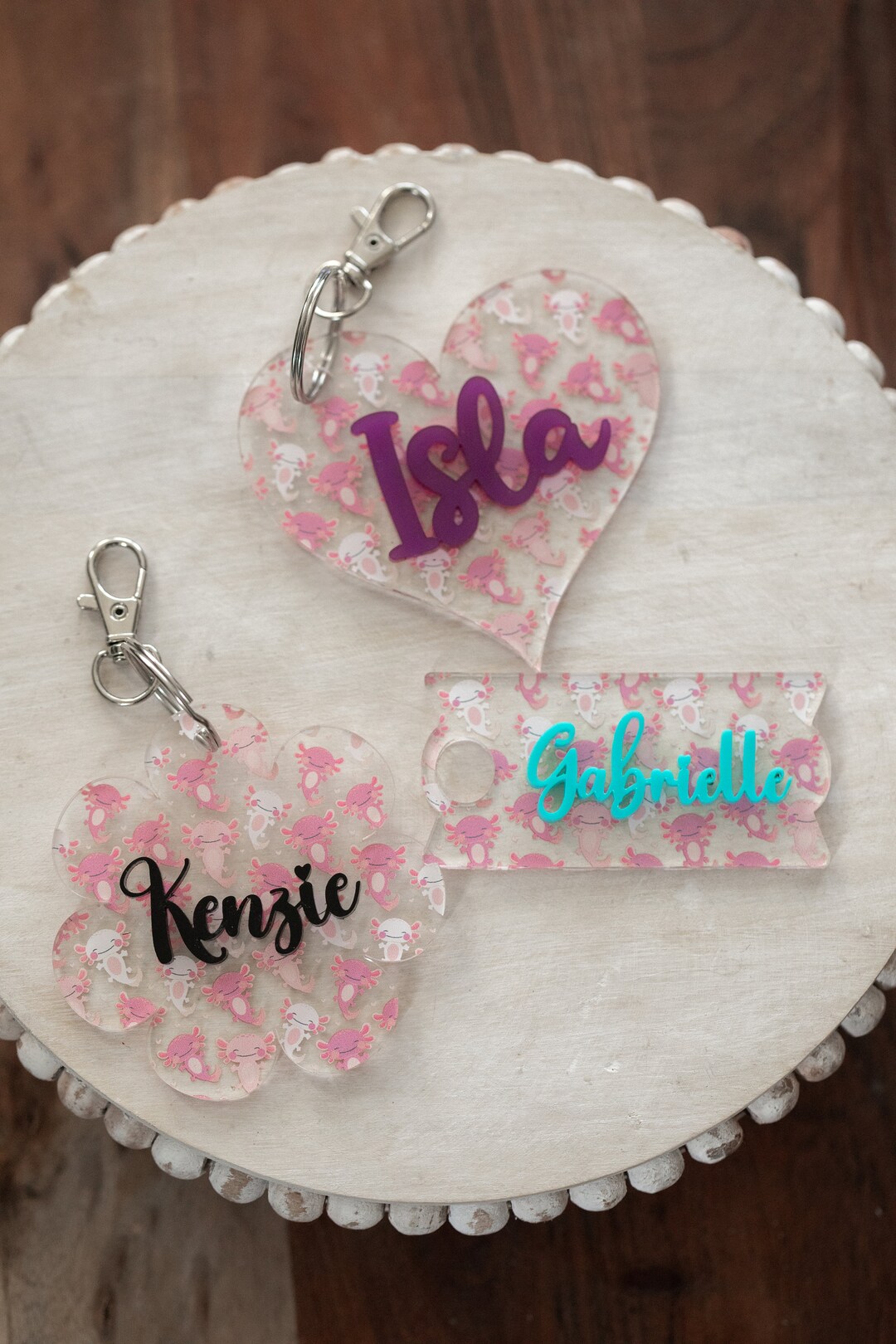 Axolotl Accessories, Keychains, Backpack Tags, Water Bottle Tags ...