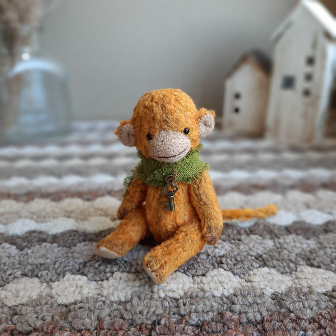 Tiny Teddy Monkey 3.5 Plush Mini Toy Cute Stuffed Pocket Animal Gift - Etsy