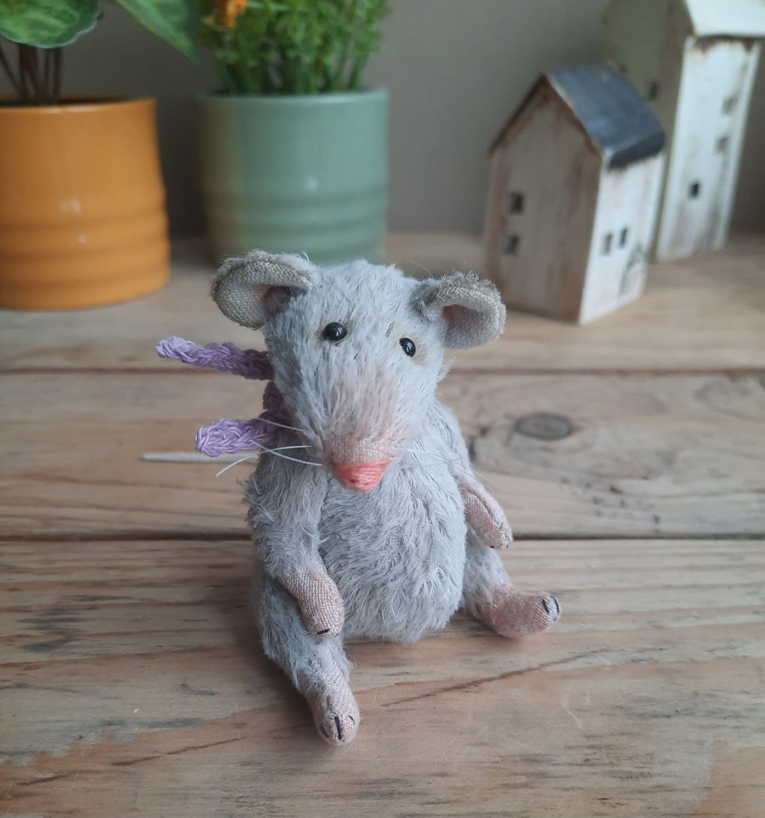 Tiny Teddy Mouse 8 Cm Collectible Stuffed Animal - Etsy