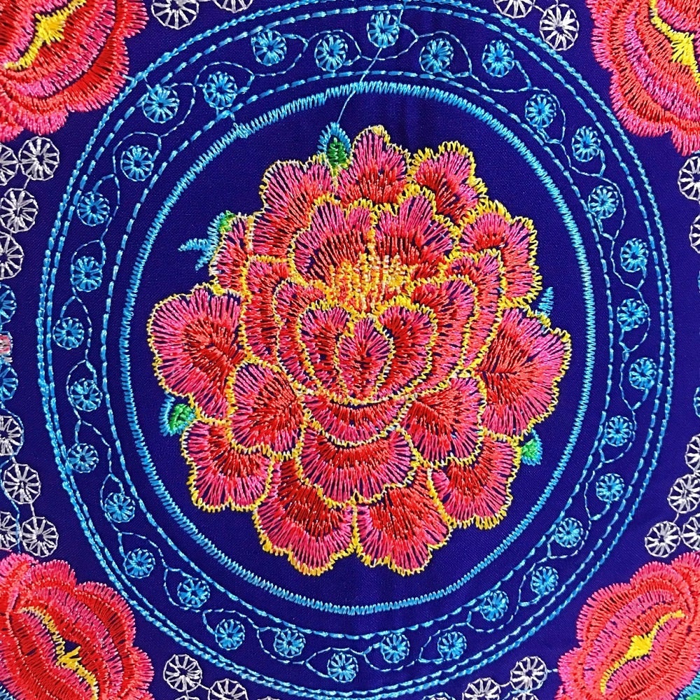 Vietnamese Handcrafted Embroidered Long Wallet Purse Flower Purple - Etsy