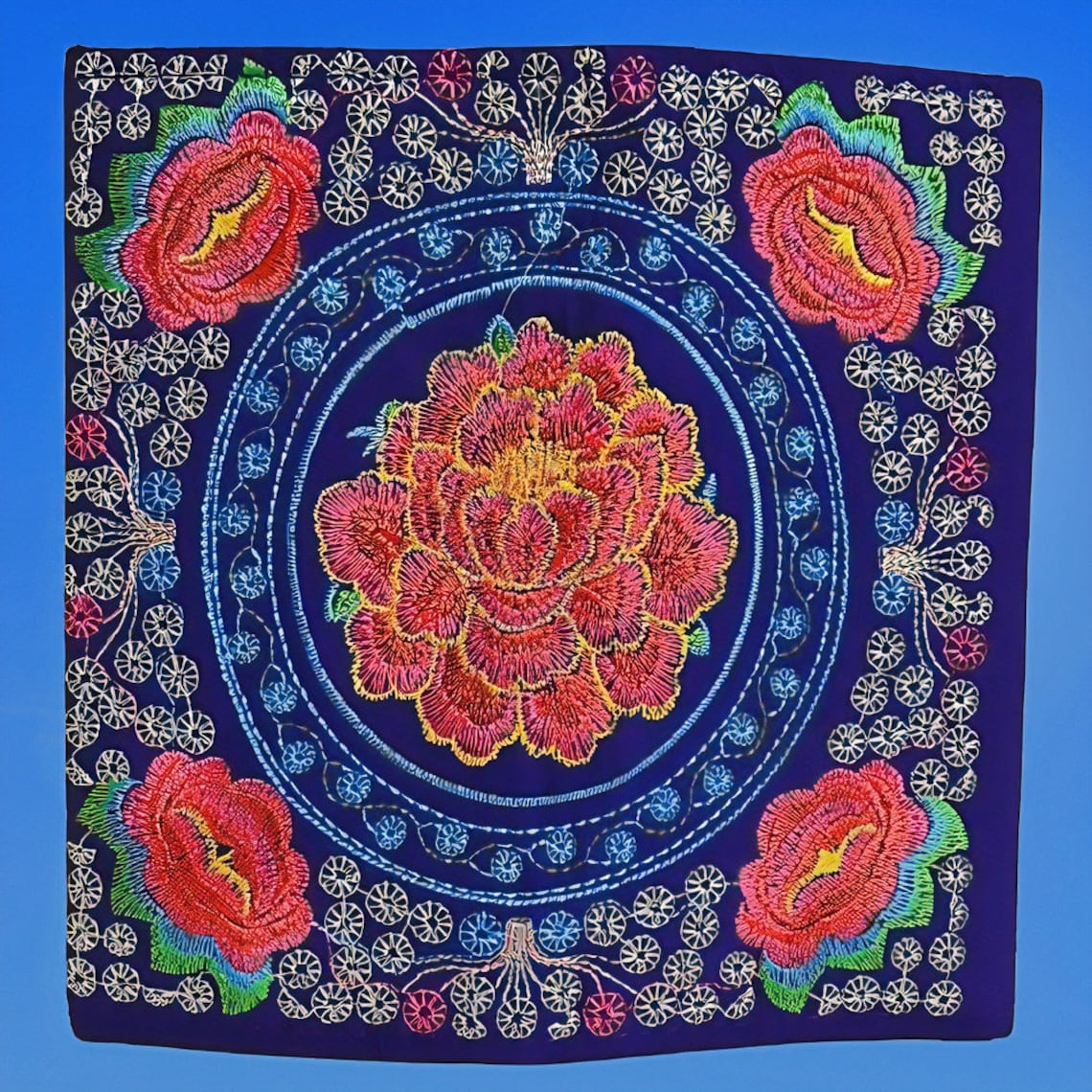 Vietnamese Handcrafted Embroidered Long Wallet Purse Flower Purple - Etsy