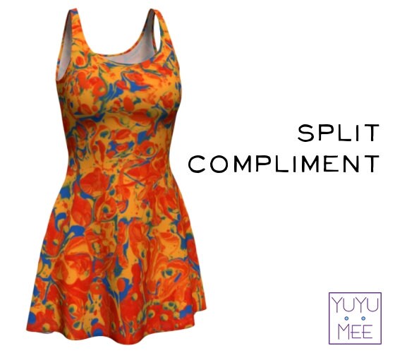 Paint Splash Art Print Dress, "split Compliment" - Etsy
