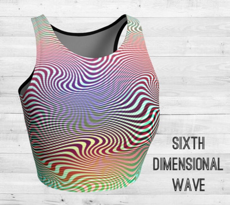 Sixth Dimensional Wave Athletic Crop Top - Etsy
