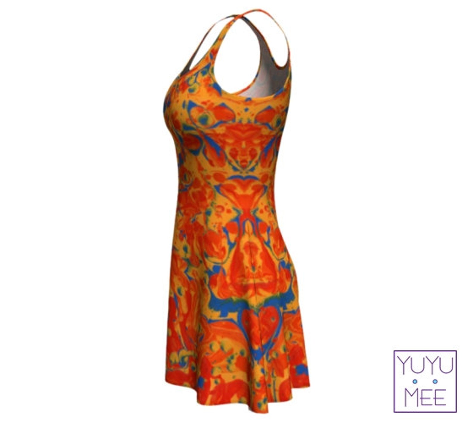 Paint Splash Art Print Dress, split Compliment - Etsy